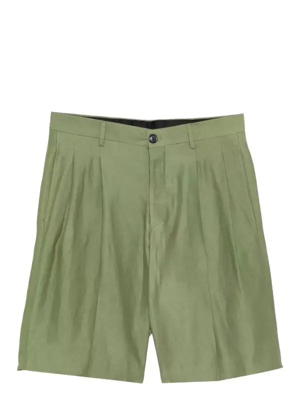 LANEUS Pleated Shorts - Green