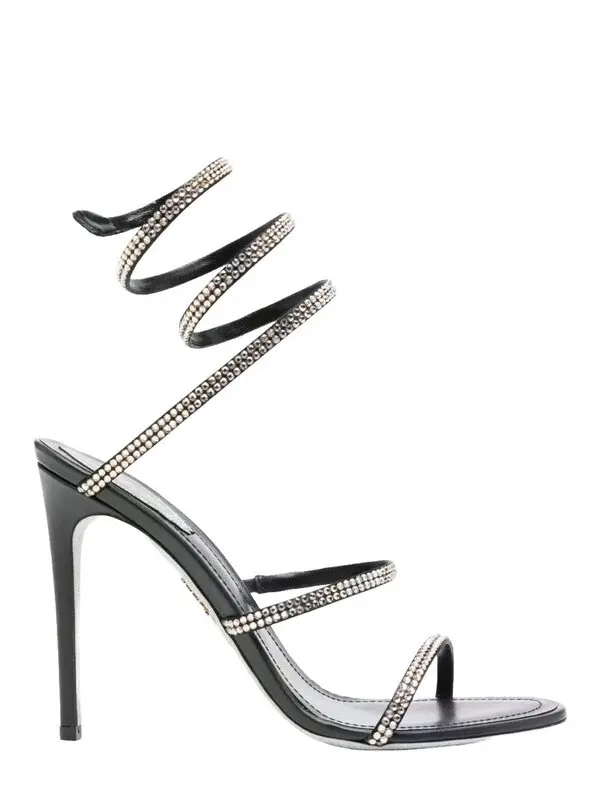 Rene Caovilla Cleo Heeled Sandals - Black