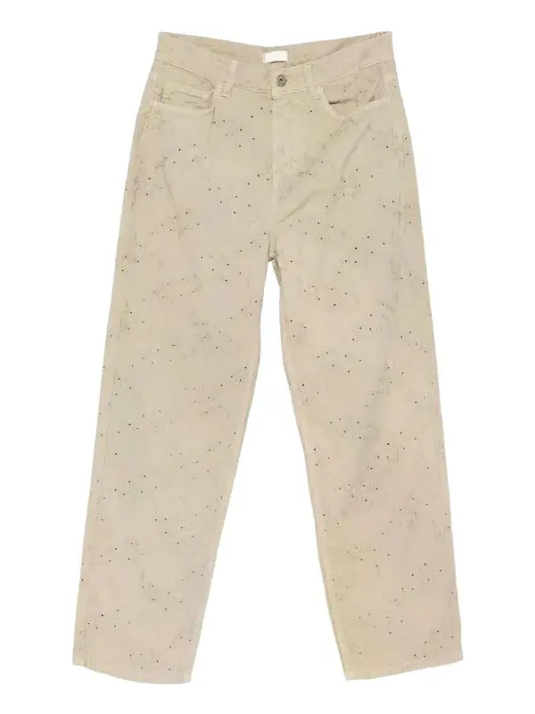 Liu Jo Floral Trousers - Neutrals