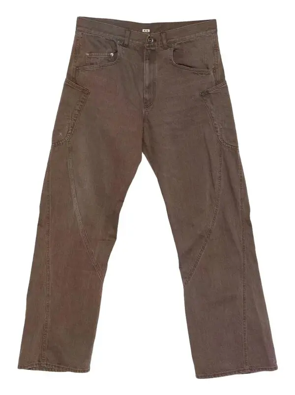 KHOKI Panelled Trousers - Brown