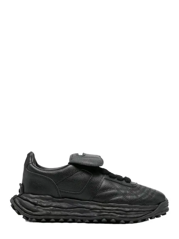 Mihara Yasuhiro Textured Leather Sneakers - Black