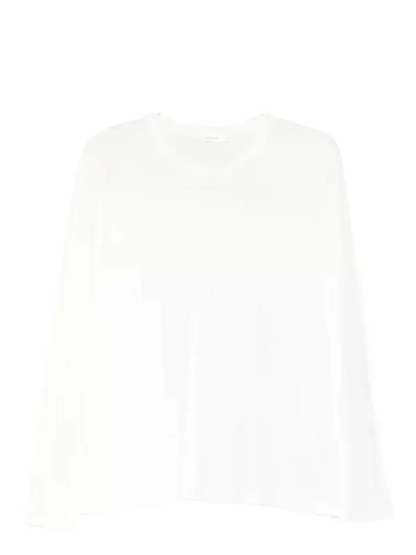 THE ROW Long-sleeve Cotton Top - White
