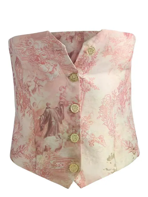 Alice + Olivia Strapless Waistcoat - Pink