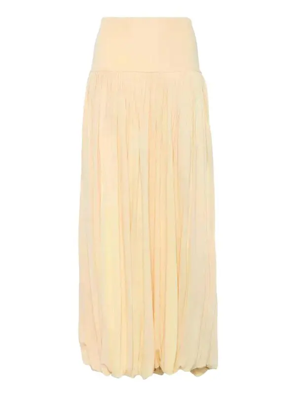 TOTEME Gathered Midi Skirt - Neutrals