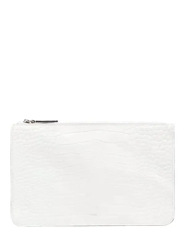 TOTEME Crocodile-embossed Clutch Bag - White