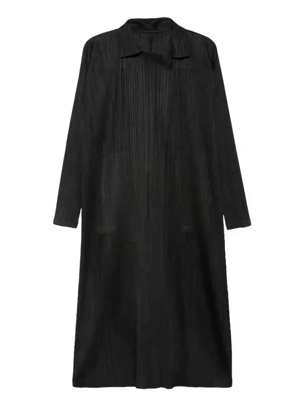 Issey Miyake Pleated Coat - Black