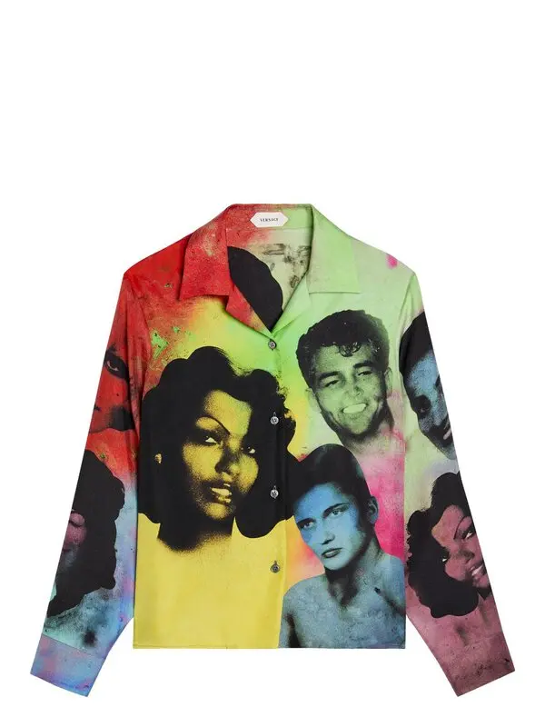 Versace Printed Silk-twill Shirt - Multicoloured