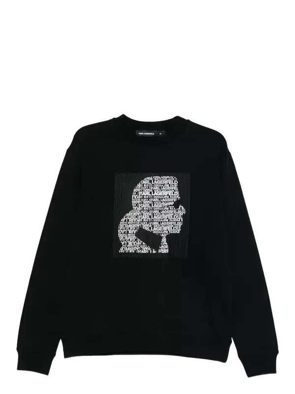 Karl Lagerfeld Graphic Print Sweater - Black