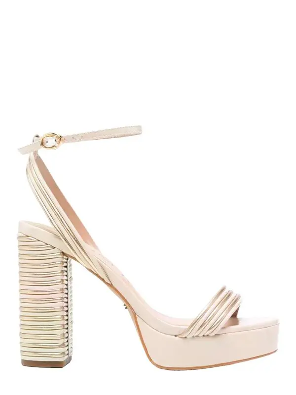 WERNER Platform Heeled Sandals - Neutrals