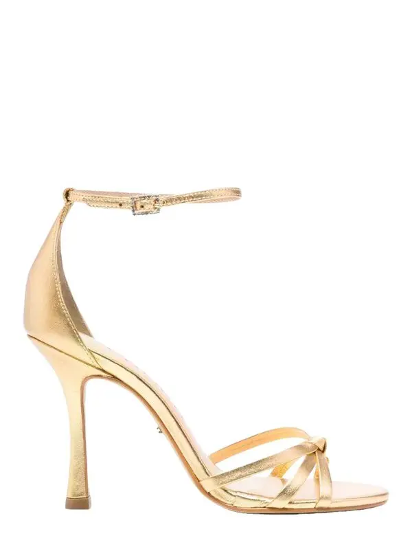 WERNER Knotted Strap Heeled Sandals - Gold