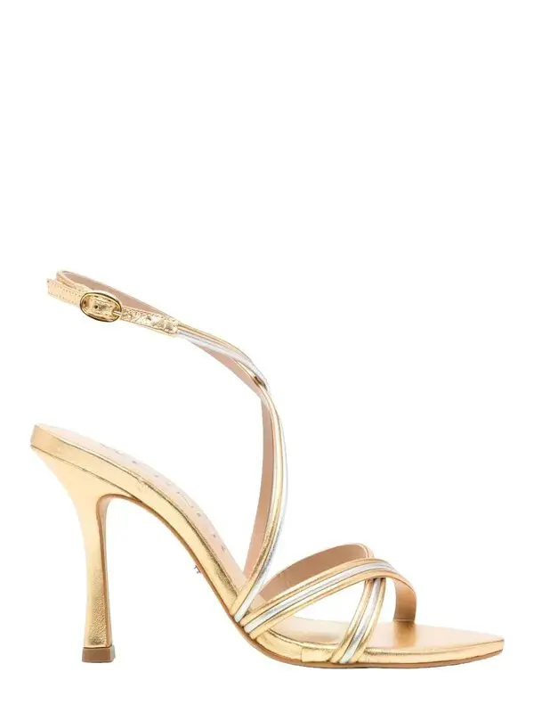 WERNER Heeled Strappy Sandals - Gold