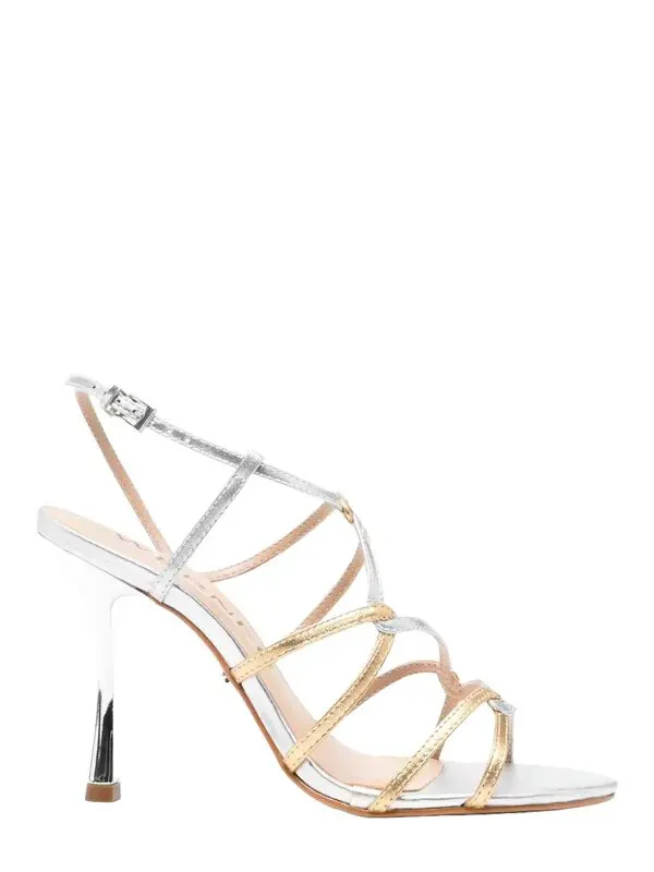 WERNER Strappy Heeled Sandals - Silver