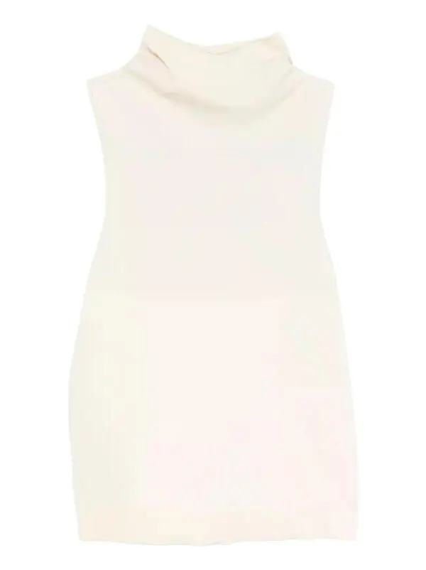 ALYSI Sleeveless Roll-neck Top - Neutrals