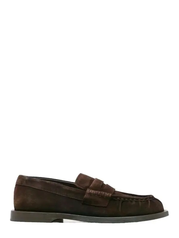 THE ANTIPODE Suede Penny Loafers - Brown