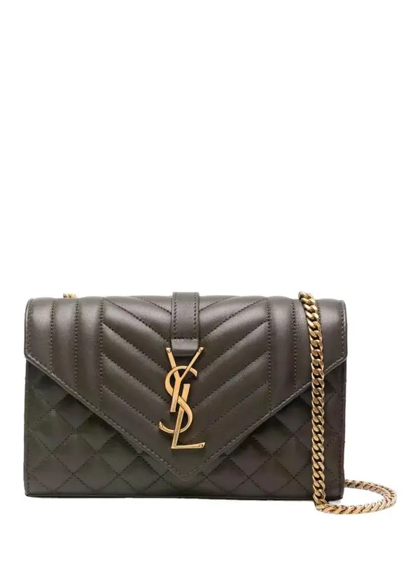 Saint Laurent Small Envelope Shoulder Bag - Brown