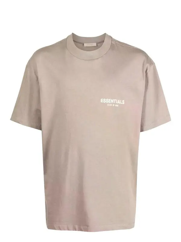 Fear Of God Logo-print Short-sleeve T-shirt - Neutrals
