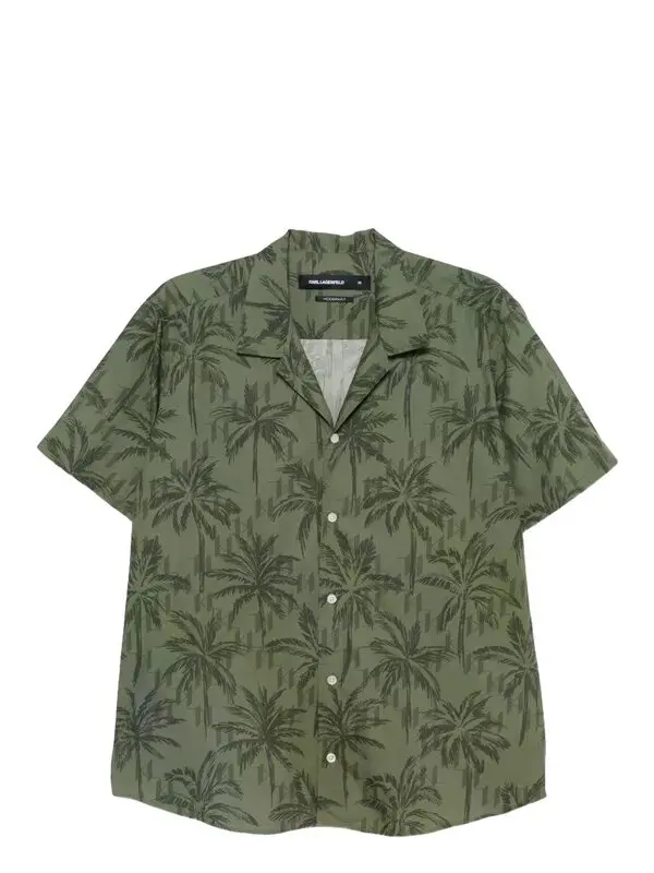 Karl Lagerfeld Palm Print Shirt - Green