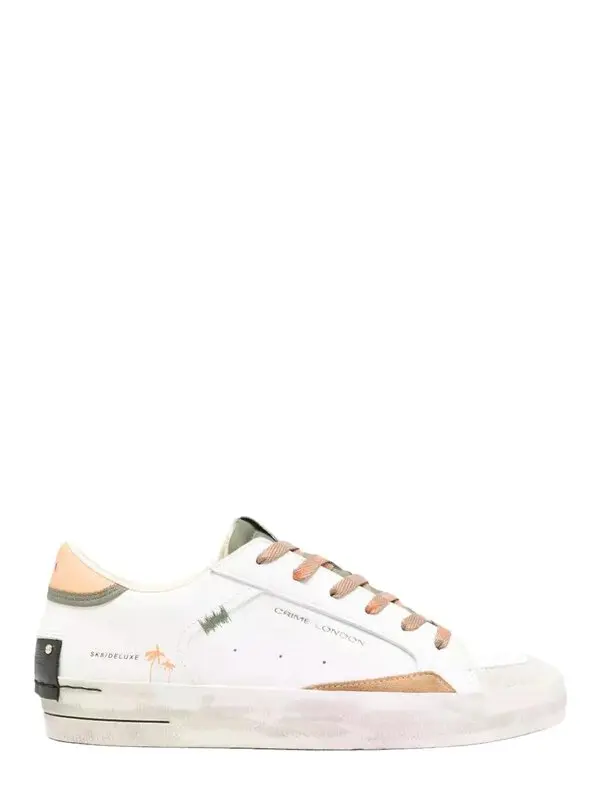 CRIME LONDON Sk8 Deluxe Lace-up Sneakers - White