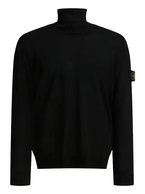 Stone Island Logo-detail Sweater - Black