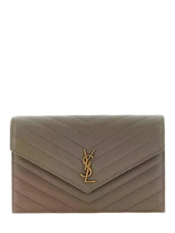 Saint Laurent Envelope Cross Body Bag - Brown