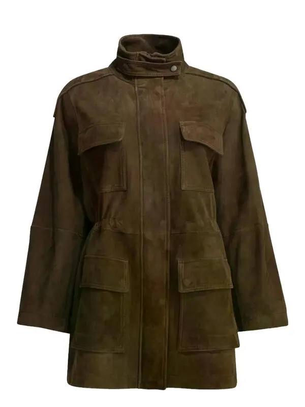 Brunello Cucinelli Pocket Leather Coat - Brown