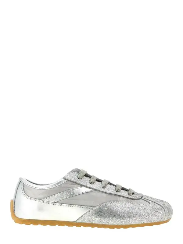 Alexander McQueen Embossed Logo Sneakers - Silver