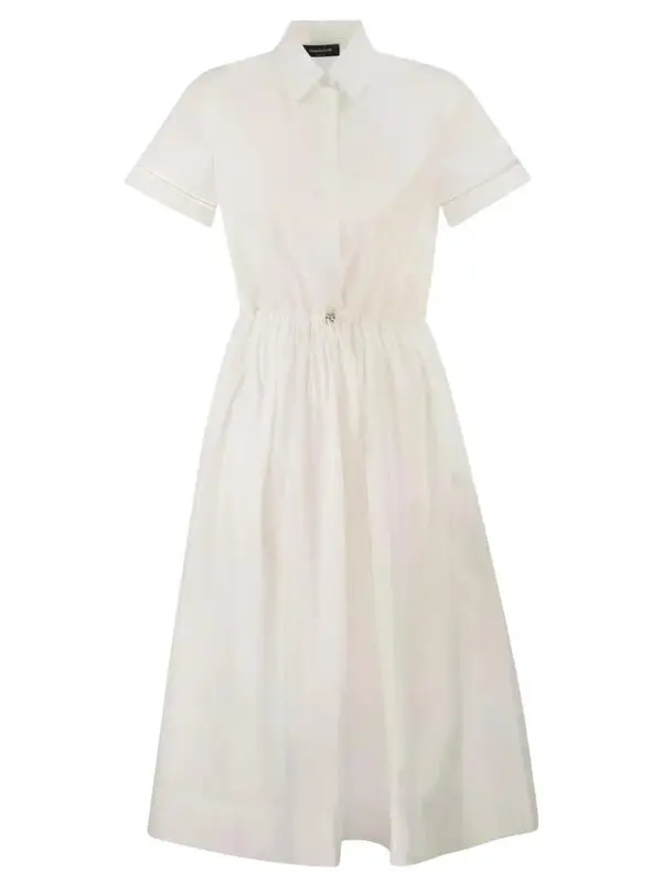 Fabiana Filippi Short-sleeve Polo Shirt Dress - White