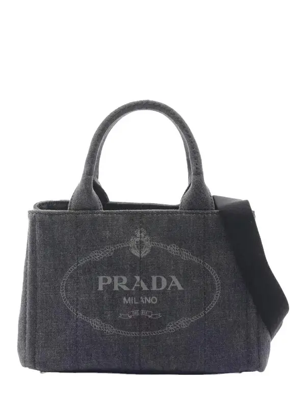 Prada 2013-2026 Canapa Logo Tote - Grey