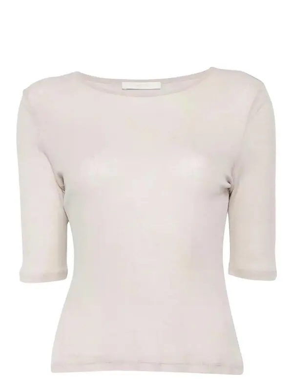 AMOMENTO Round-neck T-shirt - Neutrals