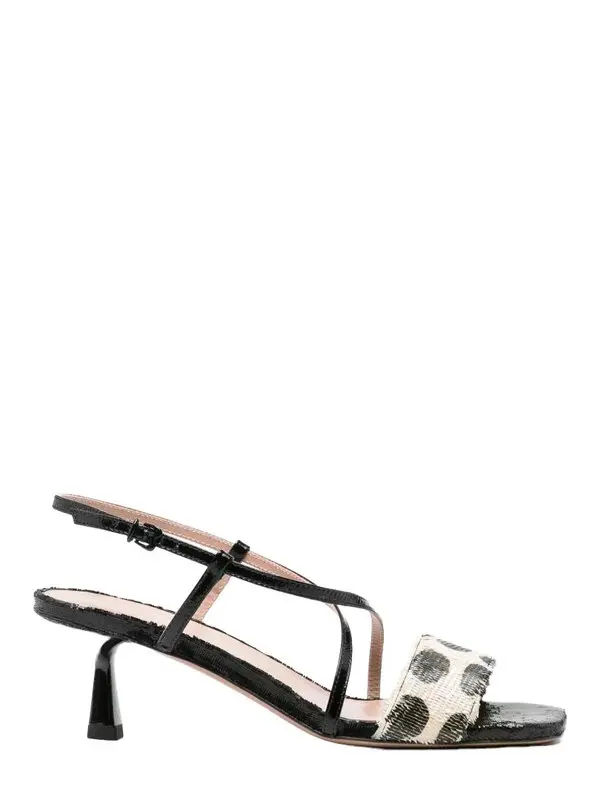 Roberto Festa Patterned Open-toe Sandals - Black