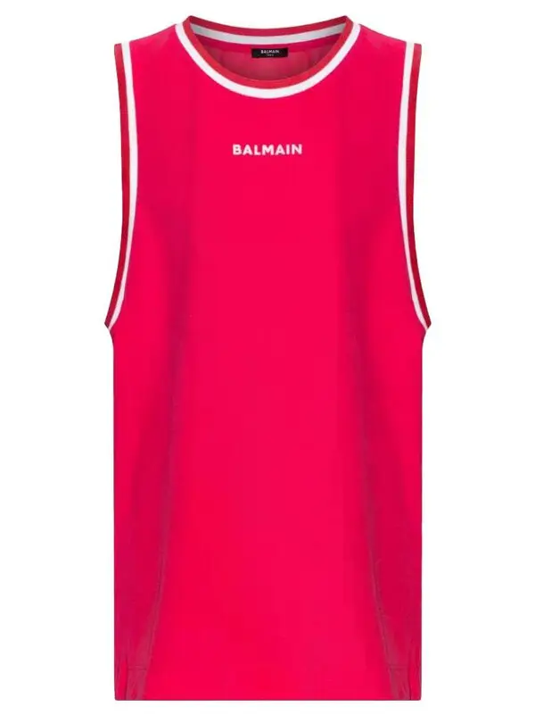 Balmain Striped-trim Mini Dress - Pink