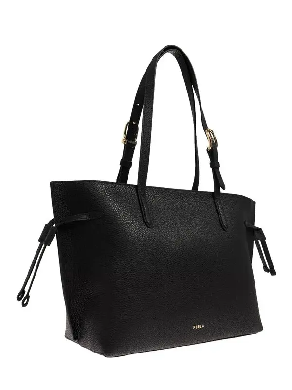 Furla Ava Large Leather Tote - Black