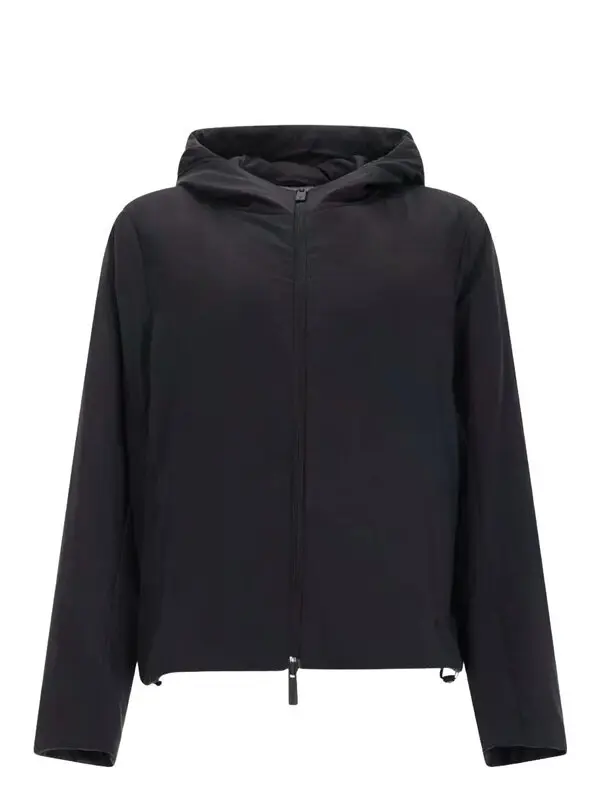 Herno Hooded Zip-up Jacket - Black