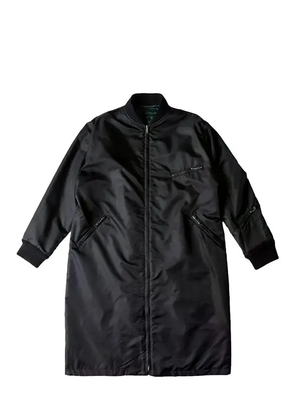 MAISON MARGIELA Long Zip-front Bomber Coat - Black