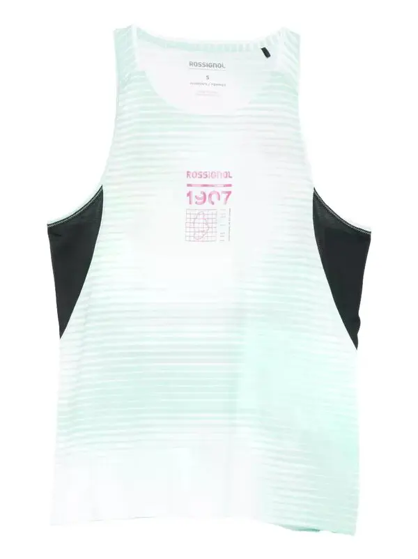 Rossignol Striped Racer Back Tank Top - Blue