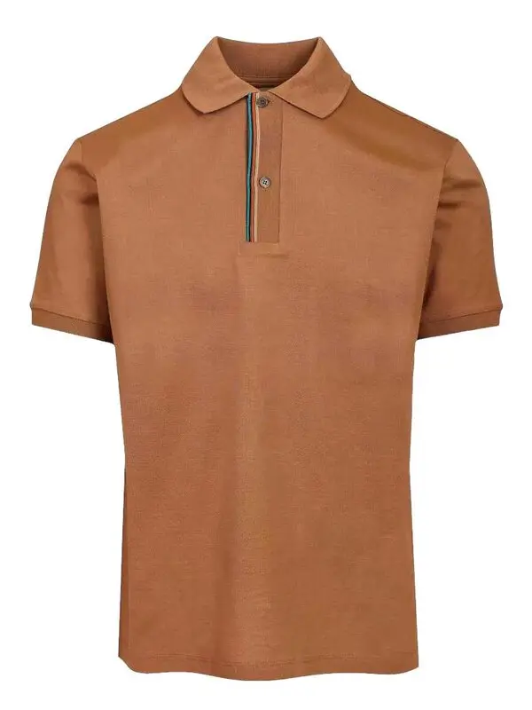 Paul Smith Short-sleeve Buttoned Polo Shirt - Brown