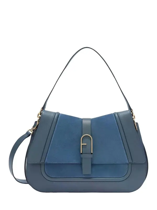 Furla Leather Top Handle Tote - Blue