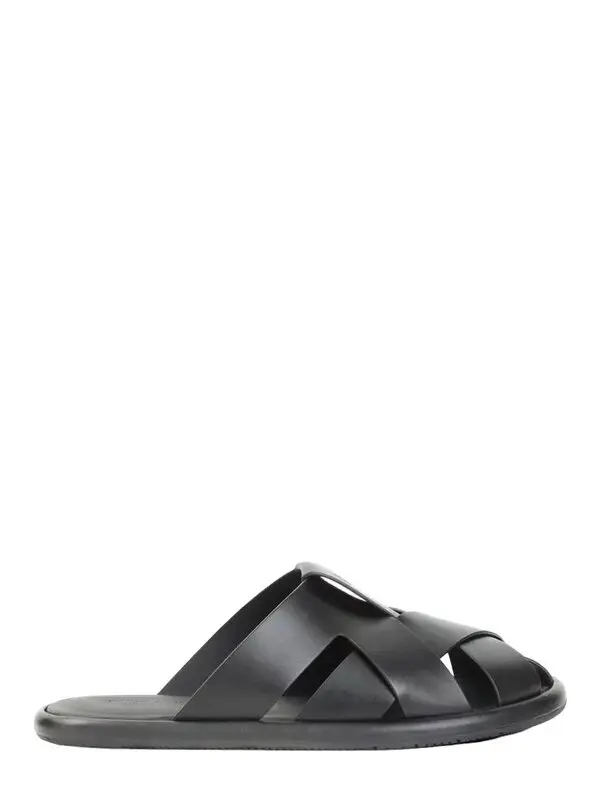 Giorgio Armani Interwoven Leather Sandals - Black
