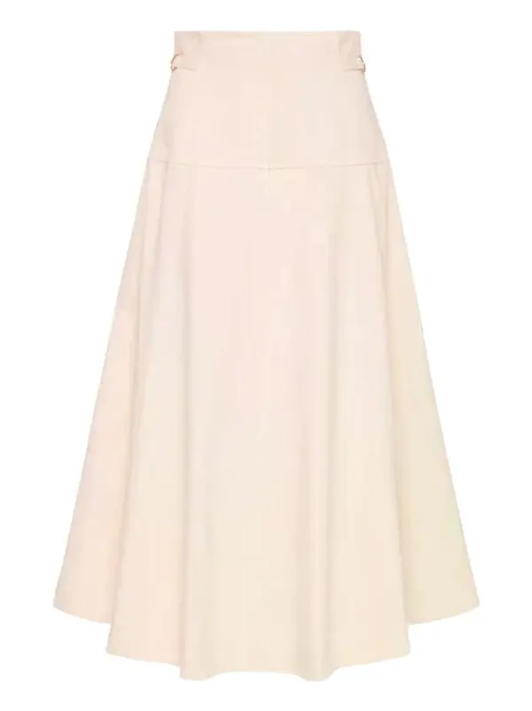 Ulla Johnson Brigette Buckle Detail Midi Skirt - Neutrals