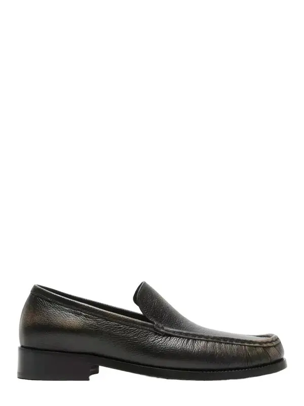 Acne Studios Logo-lettering Loafers - Black