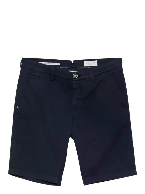 Jacob Cohen Cotton Shorts With Button Detail - Blue