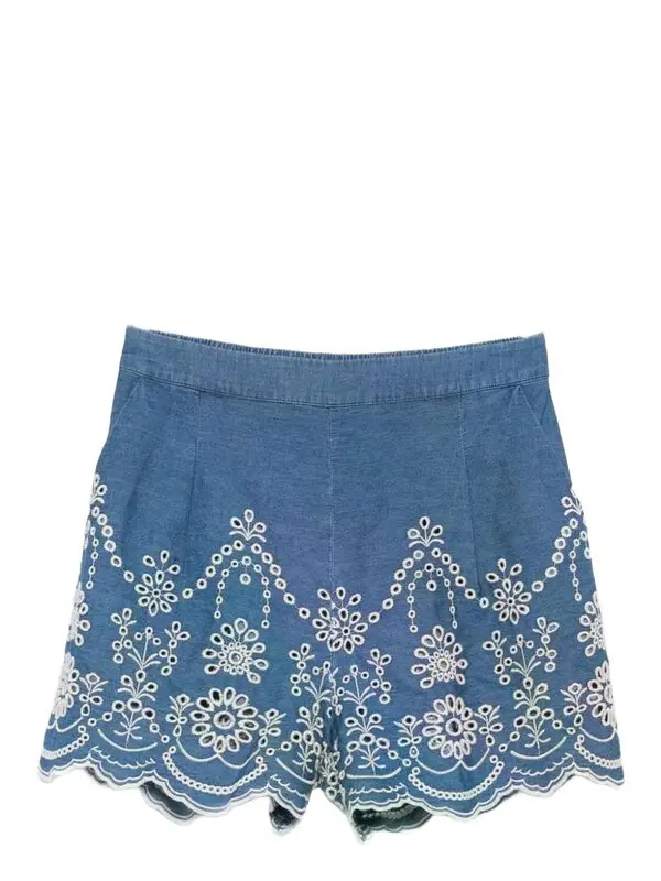MC2 SAINT BARTH Embroidered Shorts - Blue