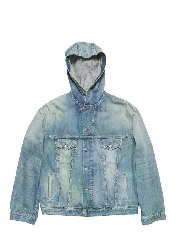 Acne Studios Hooded Denim Jacket - Blue
