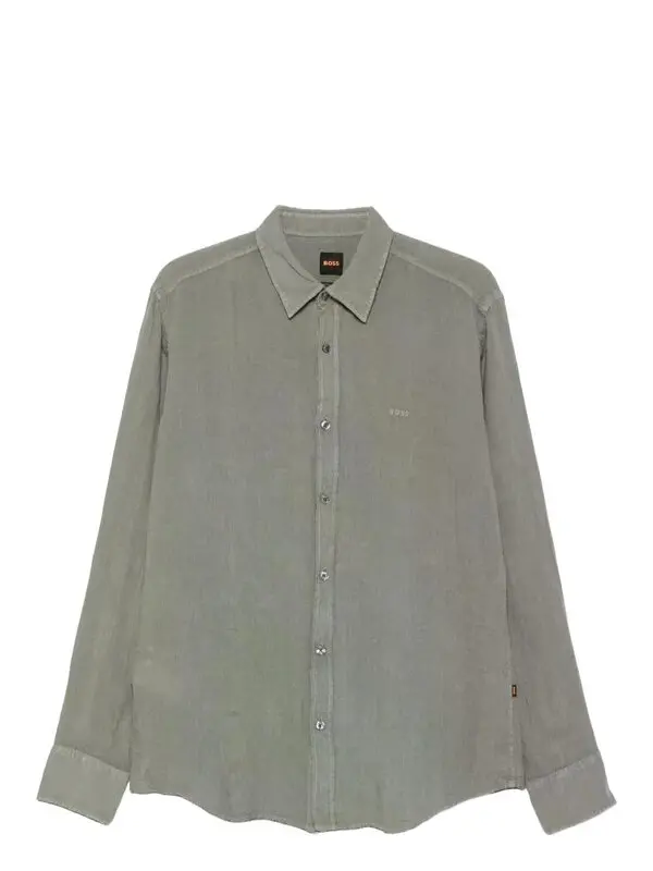 BOSS Buttoned Logo Shirt - Green