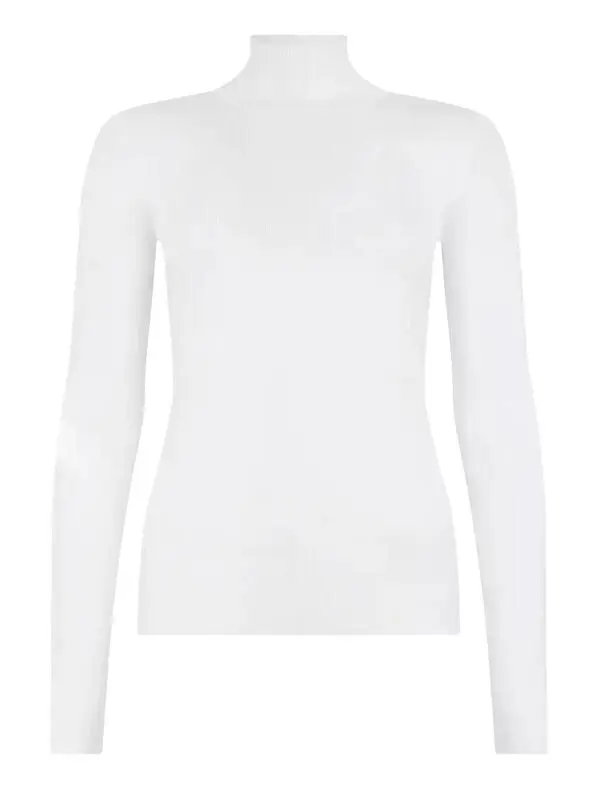 Fabiana Filippi High-collar Long-sleeve Blouse - White