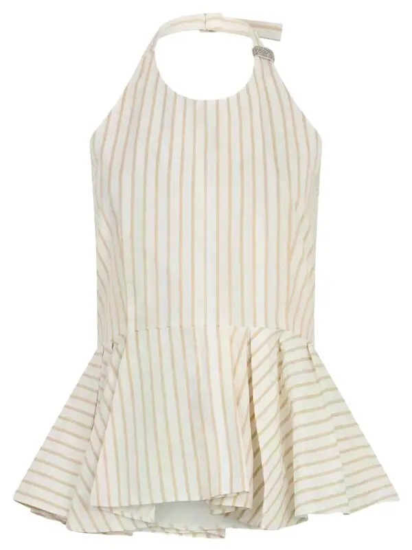 Fabiana Filippi Striped Mini Dress - Neutrals