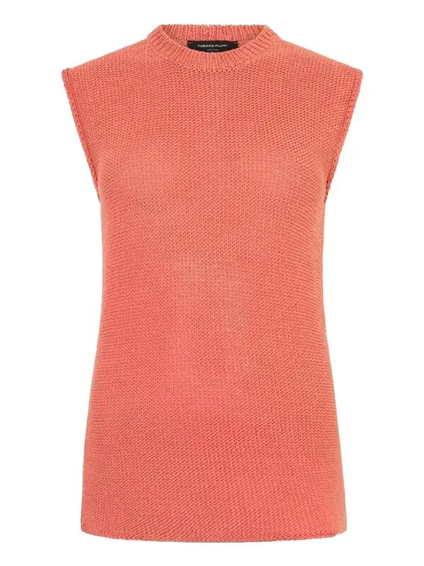 Fabiana Filippi Sleeveless Sweater - Orange