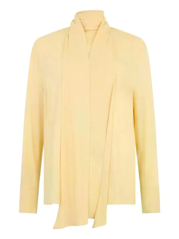 Fabiana Filippi Raised-collar Long-sleeved Blouse - Yellow