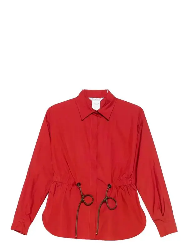 Max Mara Drawstring Collar Shirt - Red