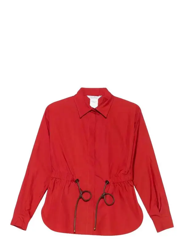 Max Mara Drawstring Collar Shirt - Red